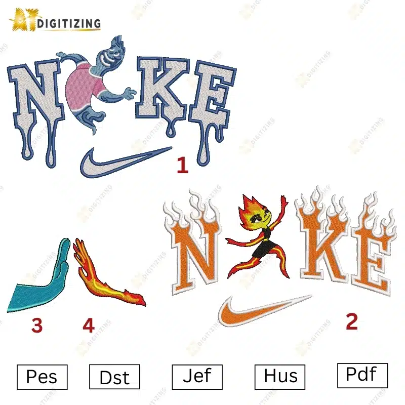 Nike Ember and Wade Embroidery Design - AT Embroidery Digitizing