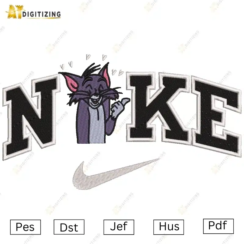 Nike Tom Heart Embroidery Design - AT Embroidery Digitizing