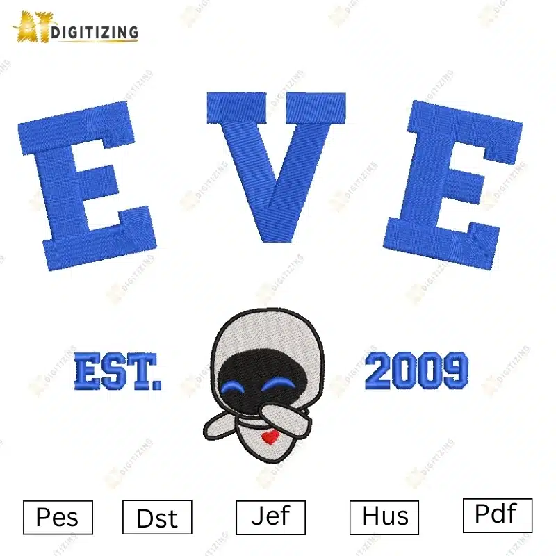Eve Embroidery Design - AT Embroidery Digitizing