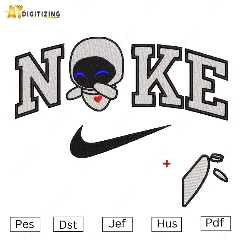 Nike X Eve Embroidery Design - AT Embroidery Digitizing