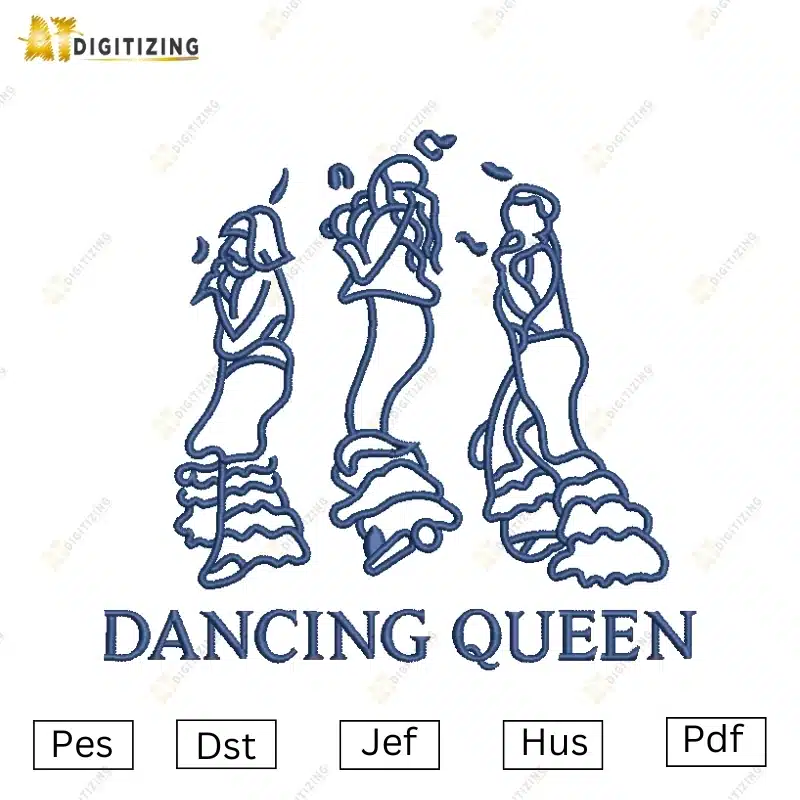Dancing Queen Embroidery File - AT Embroidery Digitizing