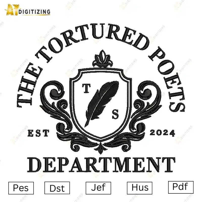 The Tortured Poets Department Embroidery Files, TTPD - AT Embroidery ...