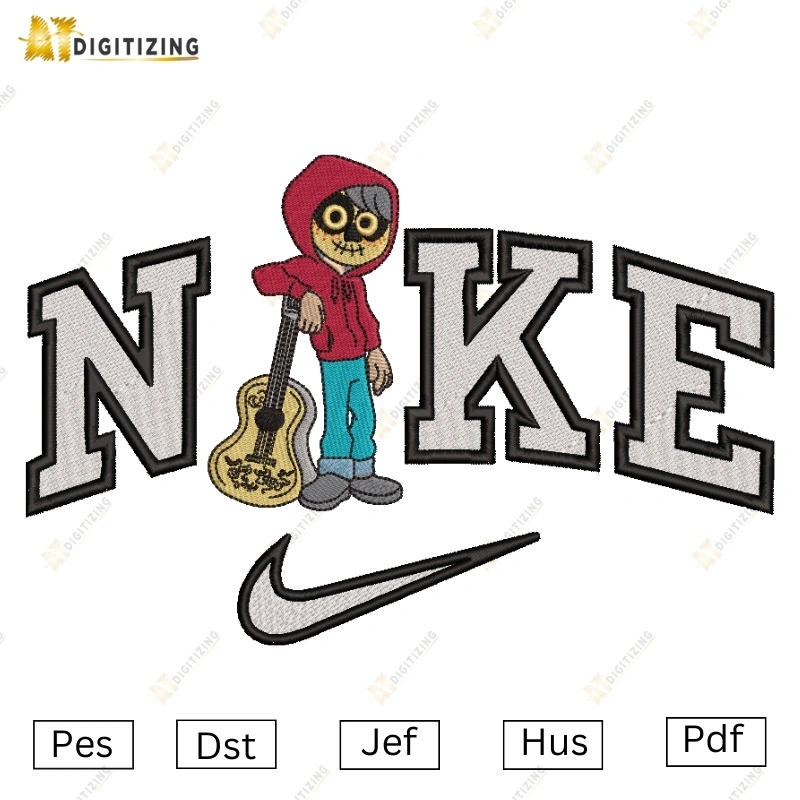 Nike Miguel Coco Embroidery Design - AT Embroidery Digitizing