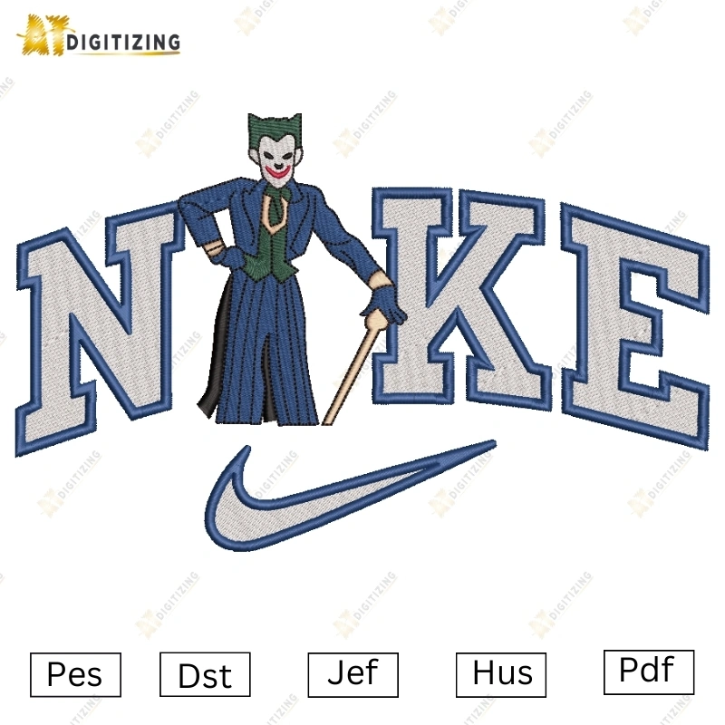 Nike X Joker Embroidery Design - AT Embroidery Digitizing