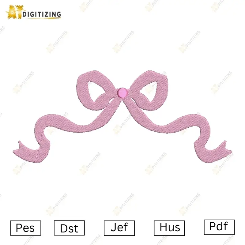 Ribbon Bow Embroidery Designs ,Bow Embroidery File - AT Embroidery ...