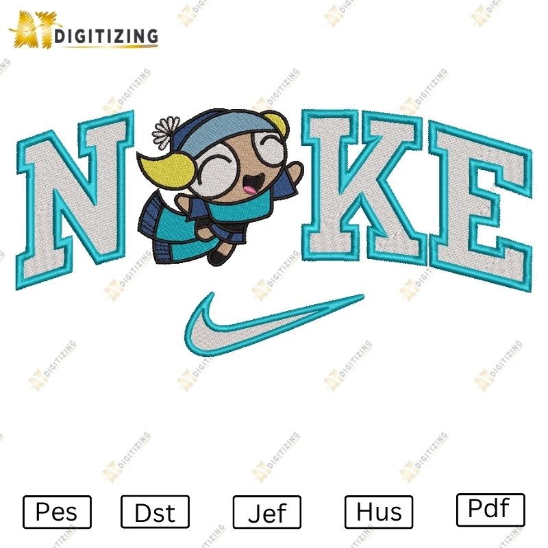 Bubbles Christmas X Nike Embroidery n2 | AtDigitizing