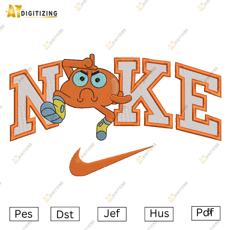 Nike Darwin Embroidery design | AtDigitizing
