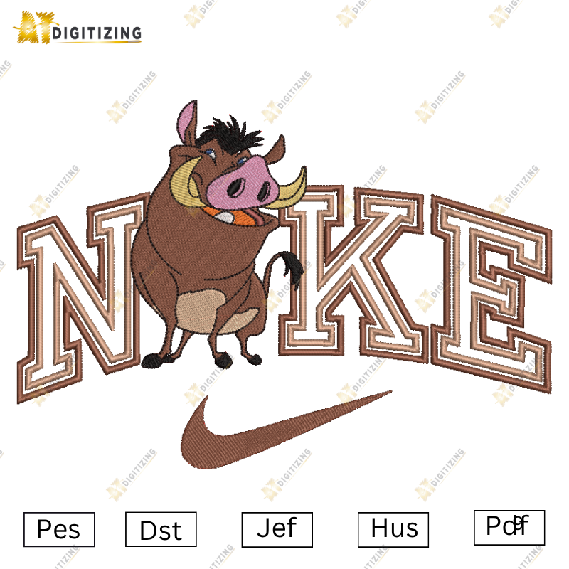 Nike Pumba v2 Embroidery design | AtDigitizing