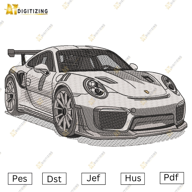 Porsche 911 Embroidery design