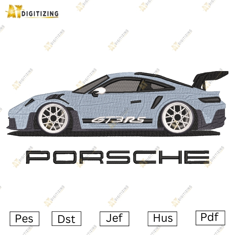 Porsche Car Embroidery design