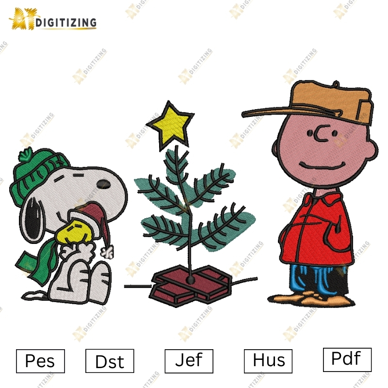 Charlie Brown Christmas Embroidery design