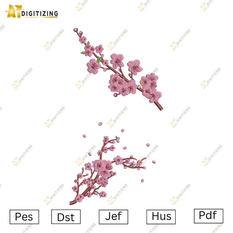 Flower Logo Embroidery design