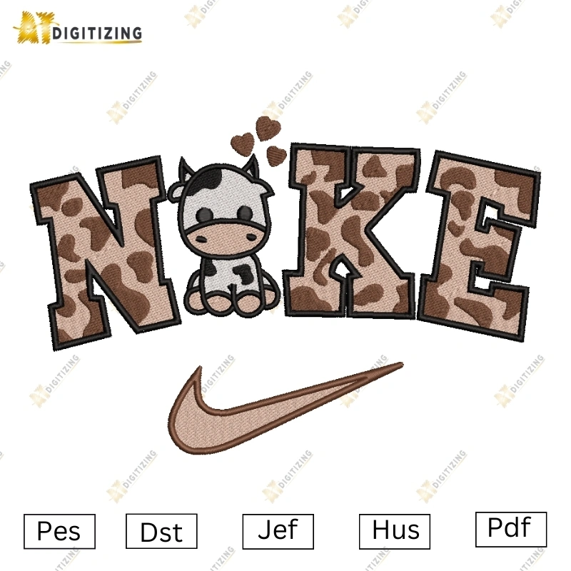 Nike Cow Heart V3 Embroidery Design