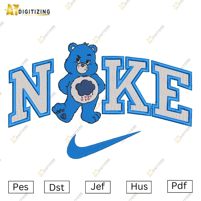 Nike Grumpy Bear Embroidery Design